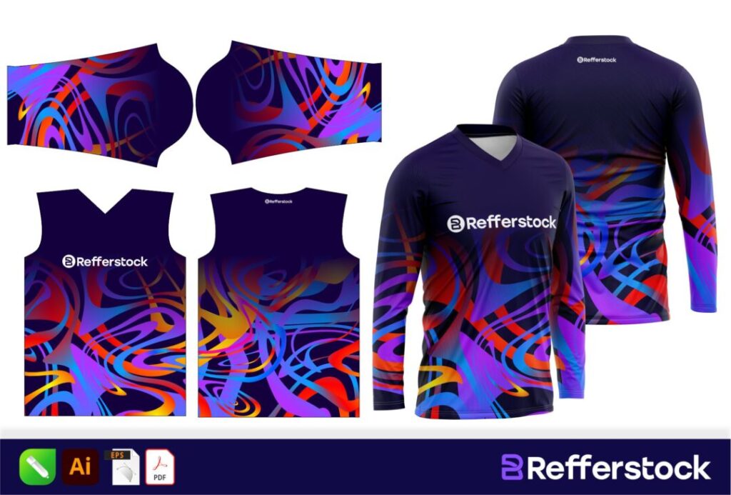 Long Sleeve Motocross Jersey Design | RS139 - Refferstock